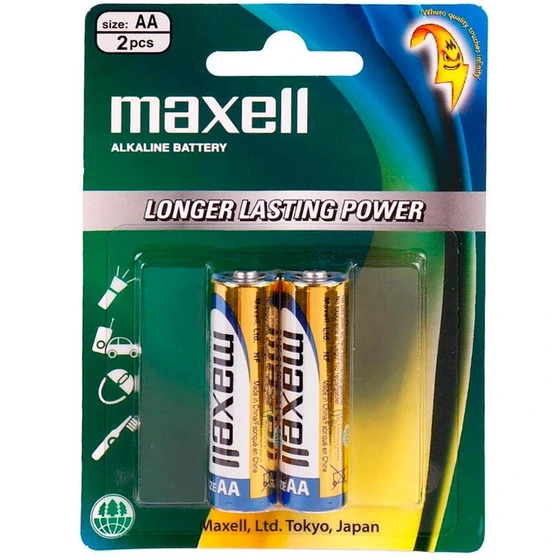 خرید و قیمت باتری دوتایی قلمی Maxell Alkaline LR6 1.5V AA | ترب