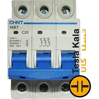 خرید و قیمت کلید مینیاتوری،سه پل،سه فاز 10 آمپر،6 کیلو آمپر، CHINT سری NB7-3P C | ترب