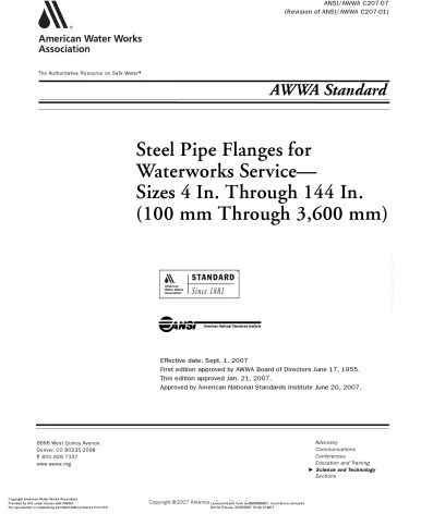 خرید و قیمت دانلود کتاب AWWA standard for steel pipe flanges for ...