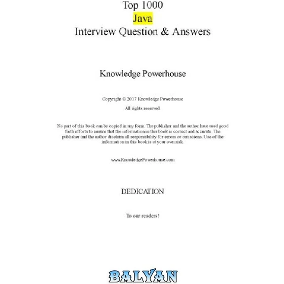 خرید و قیمت دانلود کتاب Top 1000 Java Interview Questions Includes Spring Hibernate