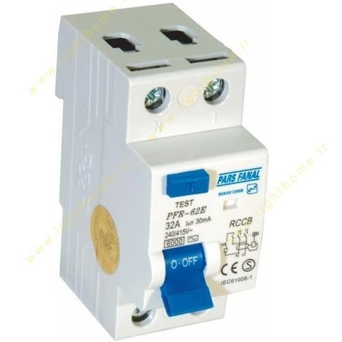 خرید و قیمت کلید محافظ جان الکترونیک 16 آمپر دو پل پارس فانال مدل PFR-2P-30MA&300MA | ترب