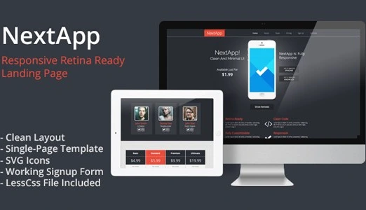 خرید و قیمت دانلود قالب HTML سایت NextApp | ترب