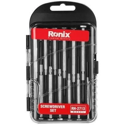 خرید و قیمت مجموعه 12 عددی پیچ گوشتی ساعتی دسته فلزی رونیکس مدل RH-2713 ...