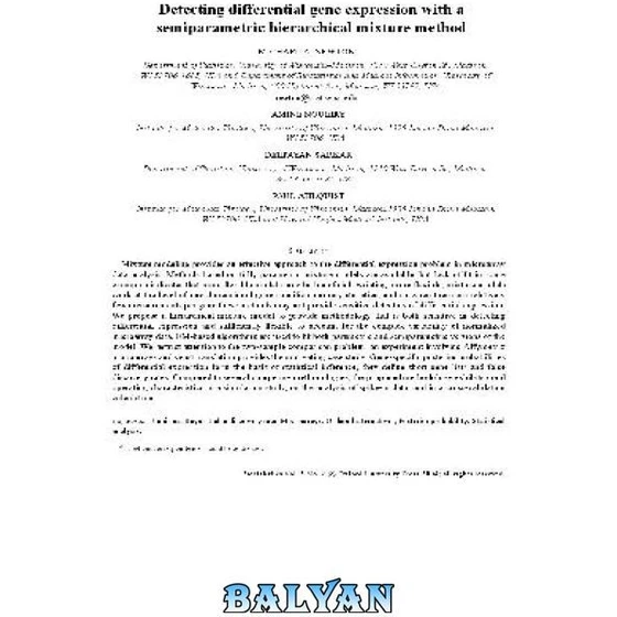 خرید و قیمت دانلود کتاب Detecting Differential Gene Expression With A Semiparametric