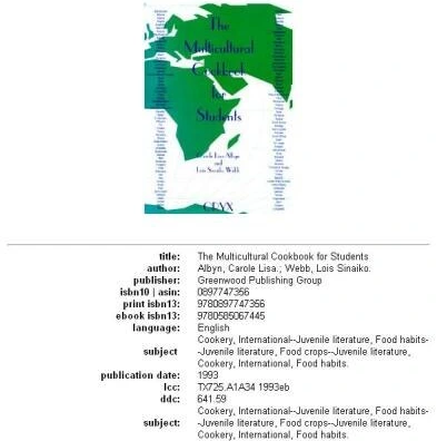 خرید و قیمت دانلود کتاب The multicultural cookbook for students 1993 | ترب