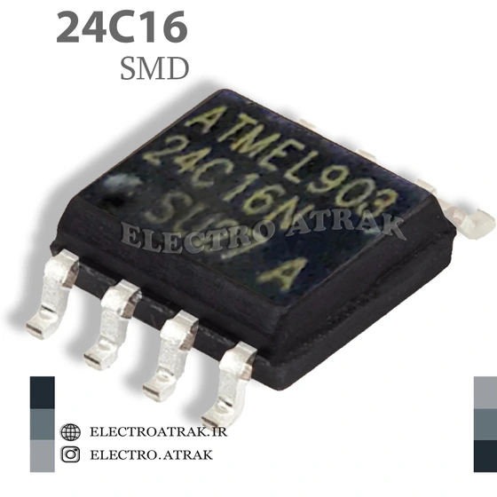 خرید و قیمت تراشه حافظه آیسی 24C16 - SMD | ترب