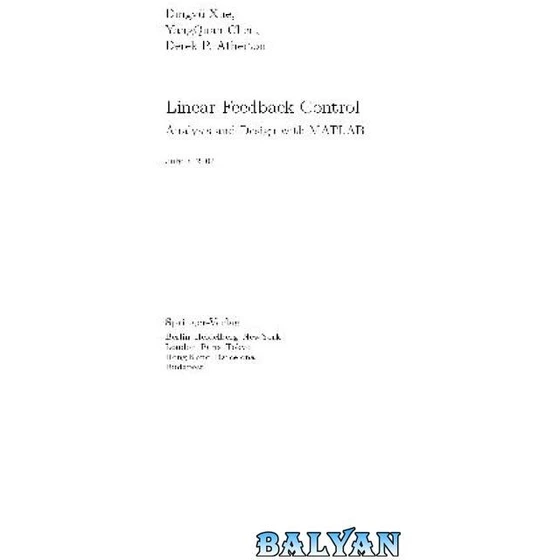 خرید و قیمت دانلود کتاب Linear Feedback Control. Analysis and Design with MATLAB | ترب