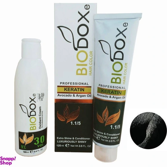 خرید و قیمت کیت رنگ مو بیوداکس (Bio Dox) شماره C2 قهوه‌ای دودی تیره حجم ...