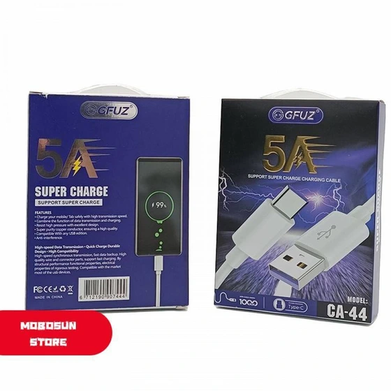 خرید و قیمت کابل TYPE-C فست GFUZ سیلیکونی 5A مدل CA-44 | ترب