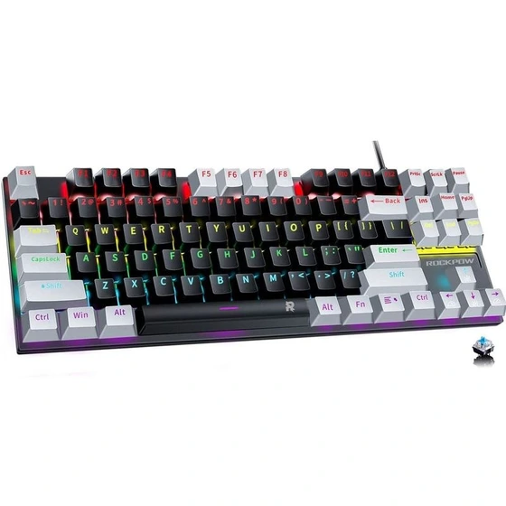 خرید و قیمت 87 Keys Mechanical Gaming Keyboard USB Wired Keyboard ...