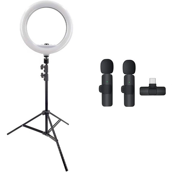 خرید و قیمت کیت تولید محتوا رینگ لایت هیرو Hero YQ-320 A ، پایه 805 و میکروفون K9 | ترب