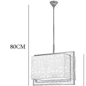 خرید و قیمت چراغ آویز چشمه نور کد A7040/1H-BR-MIX طرح دار | ترب