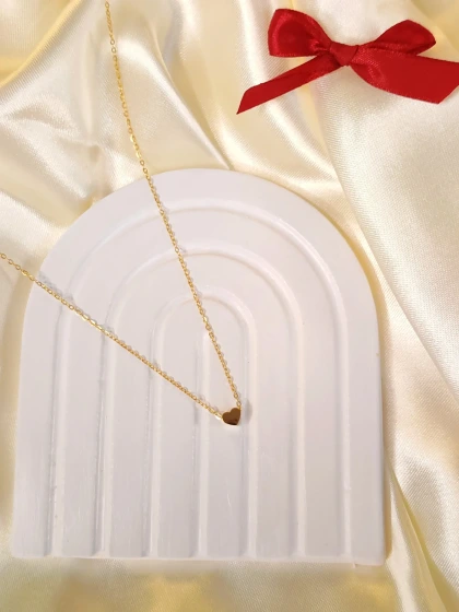 خرید و قیمت گردنبند قلبی کوچک طلایی | ترب