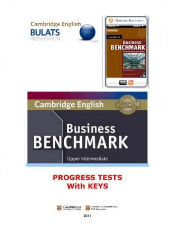 خرید و قیمت دانلود کتاب Cambridge English. Business Benchmark Progress ...