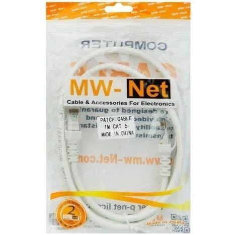 خرید و قیمت کابل شبکه 1m cat6 برند MW NET | ترب