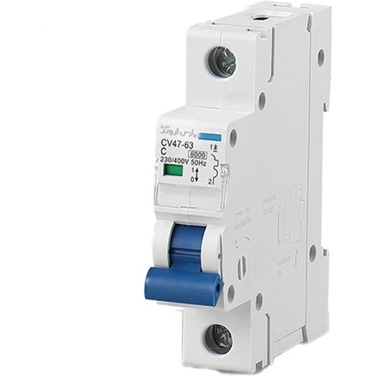 خرید و قیمت کلید مینیاتوری یک پل 6 آمپر پارس اروند مدل CV47-C6-6K-1P | ترب