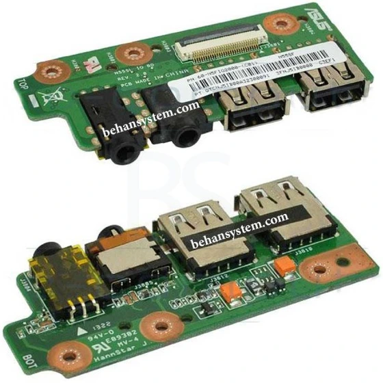 خرید و قیمت برد USB و جک صدا لپ تاپ ASUS N55S / N55SL / N55SF | ترب
