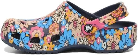 خرید و قیمت Crocs Unisex Adult 208954-4Hq Classic Clog رترو گلدار Nvy ...