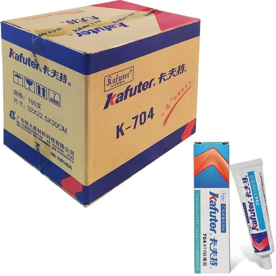 خرید و قیمت چسب سیلیکون 45 گرمی کافوتر Kafuter مدل K-704 کارتن 100 عددی | ترب