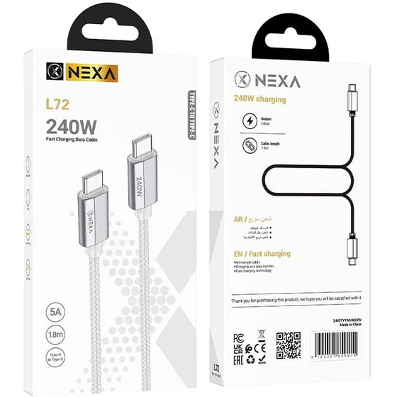 خرید و قیمت کابل تایپ سی به تایپ سی Nexa مدل L72 طول 1.8 متر | ترب