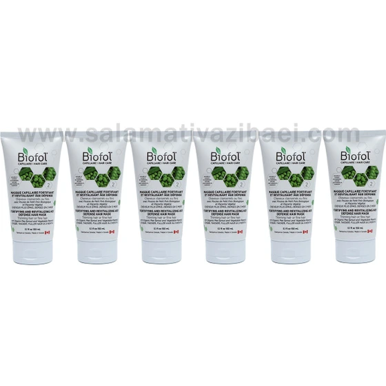 خرید و قیمت پکیج 6 عددی ماسک مو ضد ریزش و رشد مجدد ایج دیفنس بایوفول ...