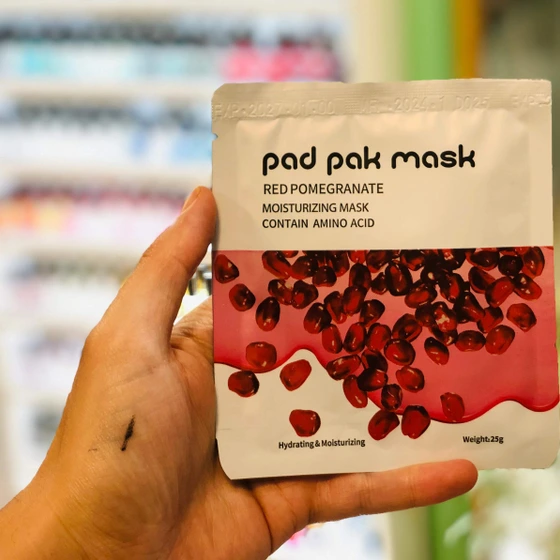 خرید و قیمت ماسک صورت حوله ای (ورقه ای) pad pak mask انار | ترب