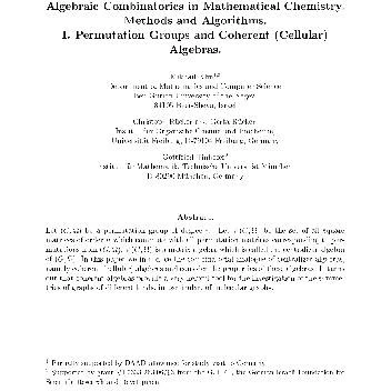 خرید و قیمت دانلود کتاب Algebraic Combinations in Mathematical Chemistry: Methods and Algorithms ...