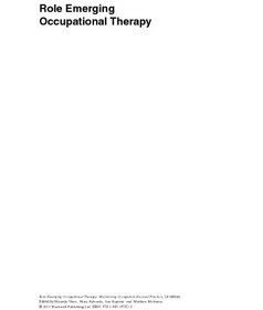 خرید و قیمت دانلود کتاب Role Emerging Occupational Therapy: Maximising ...