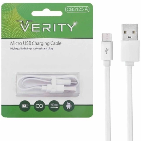 خرید و قیمت کابل تبدیل USB به لایتنینگ وریتی مدل CB3125 - سفید / 12 ماهه آسان سرویس | ترب