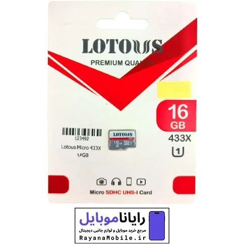 خرید و قیمت کارت حافظه لوتوس 16 گیگابایت مدل Micro 433X | ترب