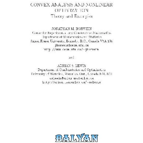 خرید و قیمت دانلود کتاب Convex Analysis and Non Linear Optimization | ترب