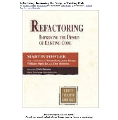 خرید و قیمت دانلود کتاب Refactoring - Improving the Design of Existing ...