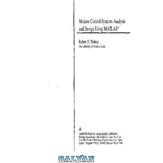 خرید و قیمت دانلود کتاب Modern Control Systems Analysis and Design Using Matlab | ترب