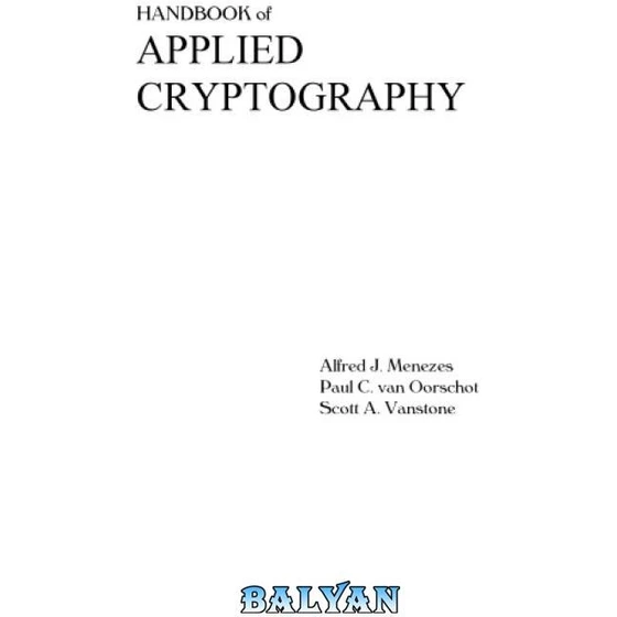 خرید و قیمت دانلود کتاب Handbook Of Applied Cryptography | ترب