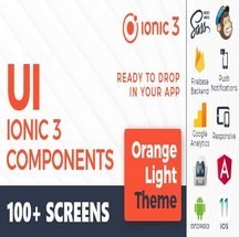 خرید و قیمت اپلیکیشن استارتر Ionic 3 Angular 6 UI Template App Orange Light | ترب