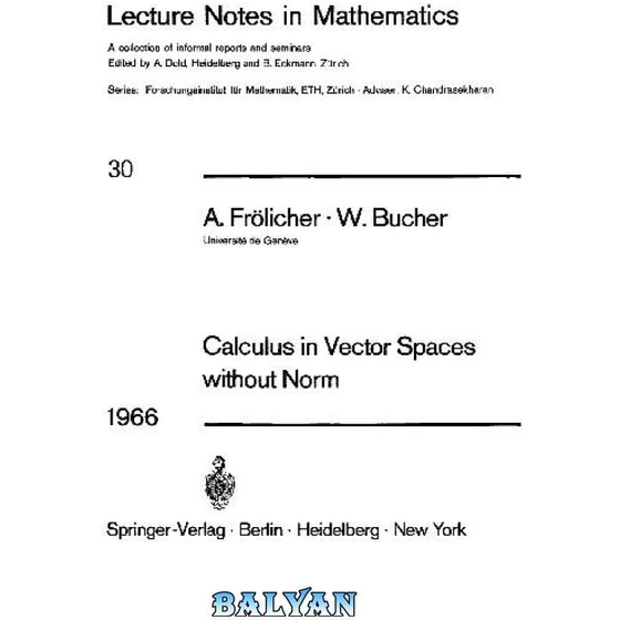 خرید و قیمت دانلود کتاب Calculus In Vector Spaces Without Norm ترب