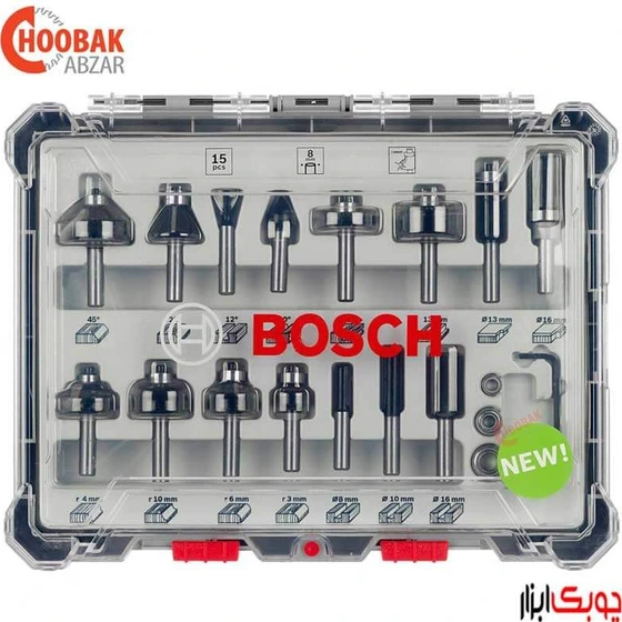 خرید و قیمت ست 15 عددی تیغ فرز بوش شفت 8 کد 2607017472 | ترب
