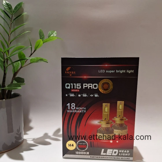 خرید و قیمت هدلایت H4 (3 خار)Q115 LENZO مناسب پراید-ساینا-کوییک-پژو 405-تندر با 2 سال گارانتی | ترب