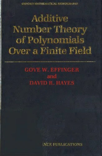 خرید و قیمت دانلود کتاب Additive Number Theory of Polynomials Over a Finite Field 1991 | ترب