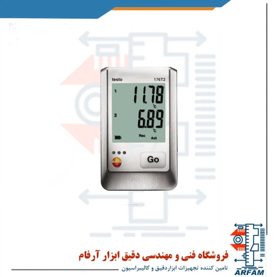 خرید و قیمت ترموگراف دما PT100 دو کانال تا 400 درجه تستو مدل TESTO 176 ...