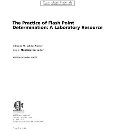 خرید و قیمت دانلود کتاب Practice of Flash Point Determination - A ...