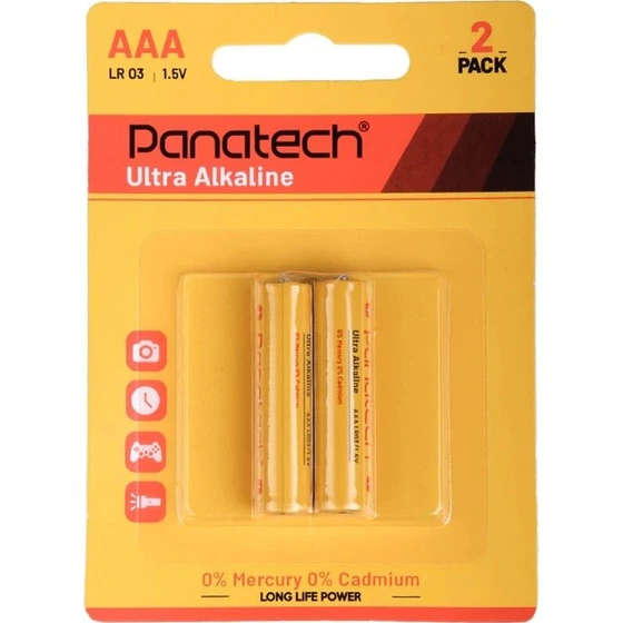 خرید و قیمت باتری قلمی الترا آلکالاین کارتی 2 عددی سایز AA برند Panatech | ترب