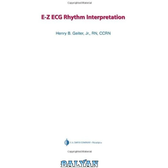 خرید و قیمت دانلود کتاب E-Z ECG Rhythm Interpretation | ترب