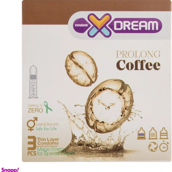 خرید و قیمت کاندوم ایکس دریم (XDream) مدل تاخیری قهوه بسته 3 عددی | ترب