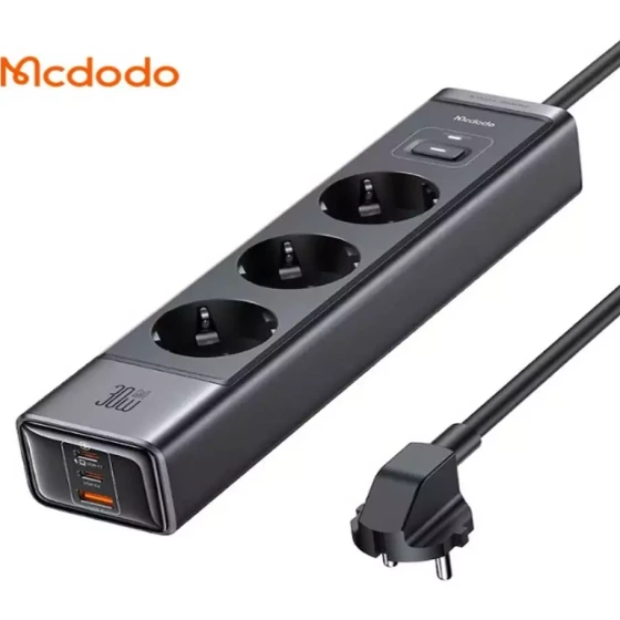 خرید و قیمت چند راهی برق و شارژر مک دودو Mcdodo CH-062 GaN دارای 3 پورت | ترب