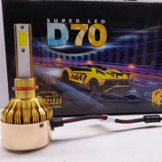 خرید و قیمت هدلایت D70 توان 30 وات واقعی رنگ سفید2عدد لامپ پایه H7 یا H1 یا 9005باضمانت | ترب