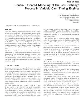 خرید و قیمت دانلود کتاب Control Oriented Modeling of the Gas Exchange Process in Variable Cam ...