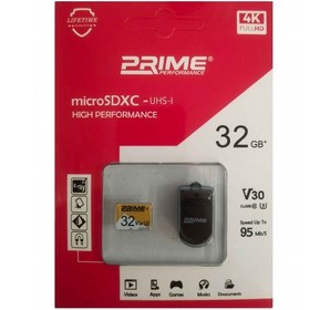 خرید و قیمت کارت حافظه 32 گیگ پرایم مدل 32GB MicroSDHC 95MB/S با رم ریدر | ترب