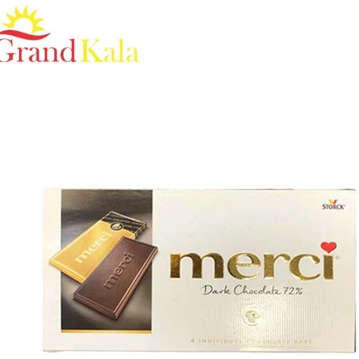 خرید و قیمت شکلات تلخ 72 درصد تخته ای مرسی 100 گرم – merci Dark ...