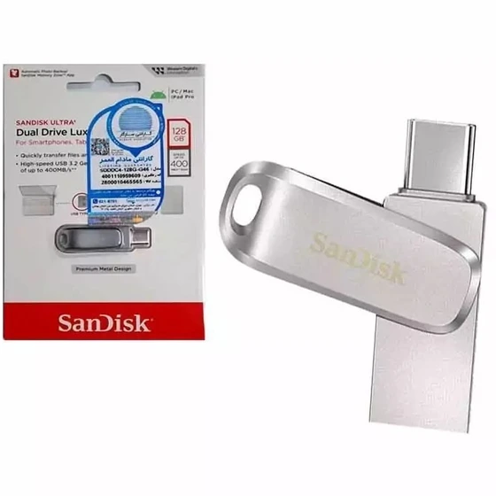 خرید و قیمت فلش OTG دار 128 گیگ با سرعت 400 مگابیت بر ثانیه | ترب